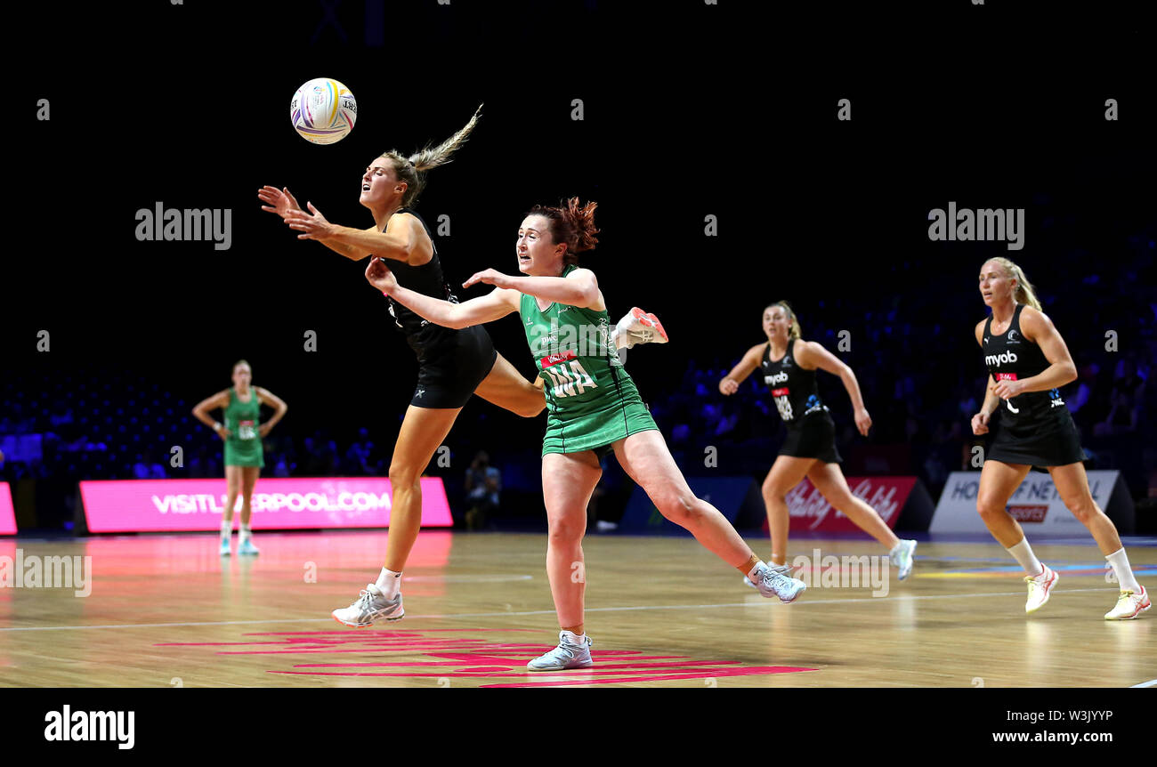 New Zealand's Jane Watson (left) and Northern Ireland's Michelle Drayne ...