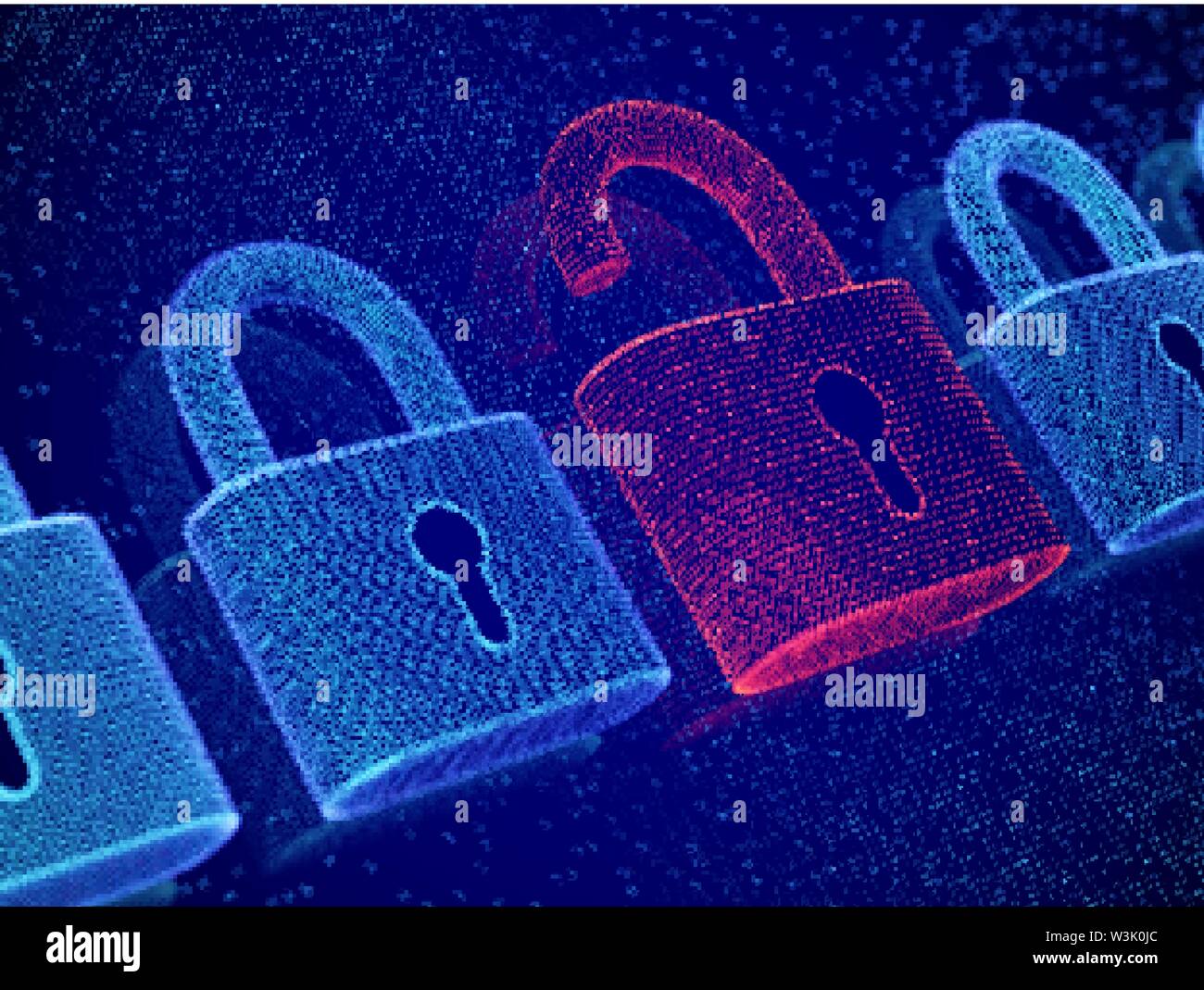 Data security and privacy concept. Visualization of personal or ...