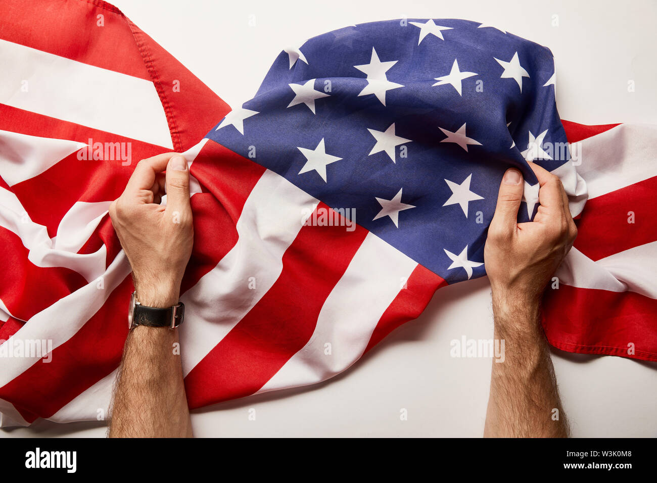 Crumpled american flag hi-res stock photography and images - Alamy