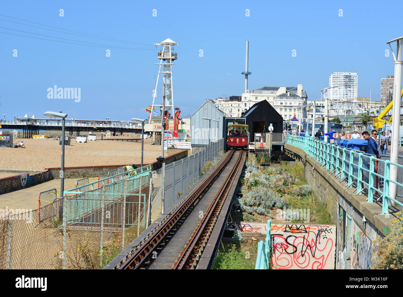 Volks electric railway in Brighton Stock Photo - Alamy