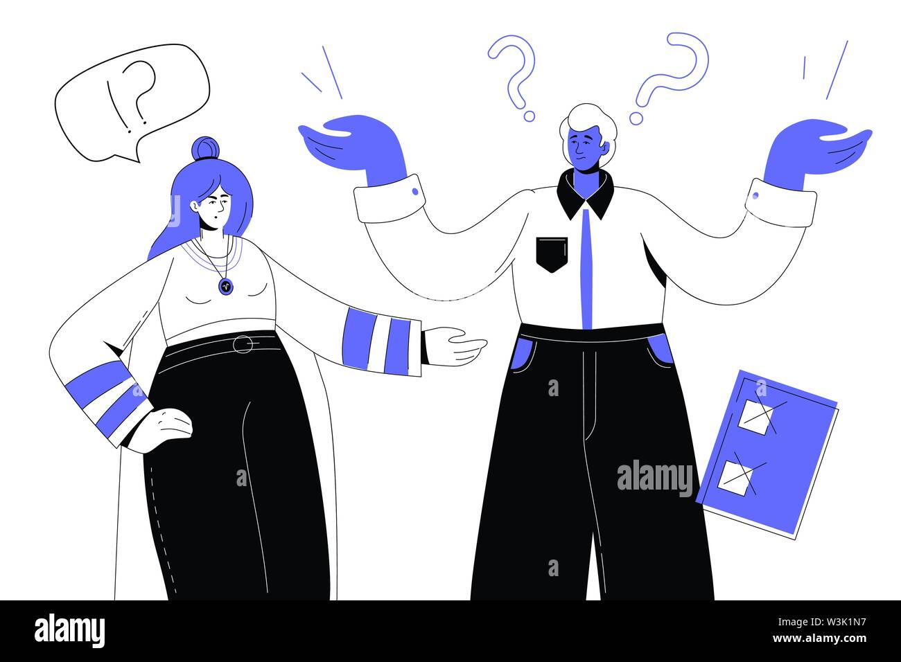 Problems at work - modern colorful flat design style illustration Stock ...