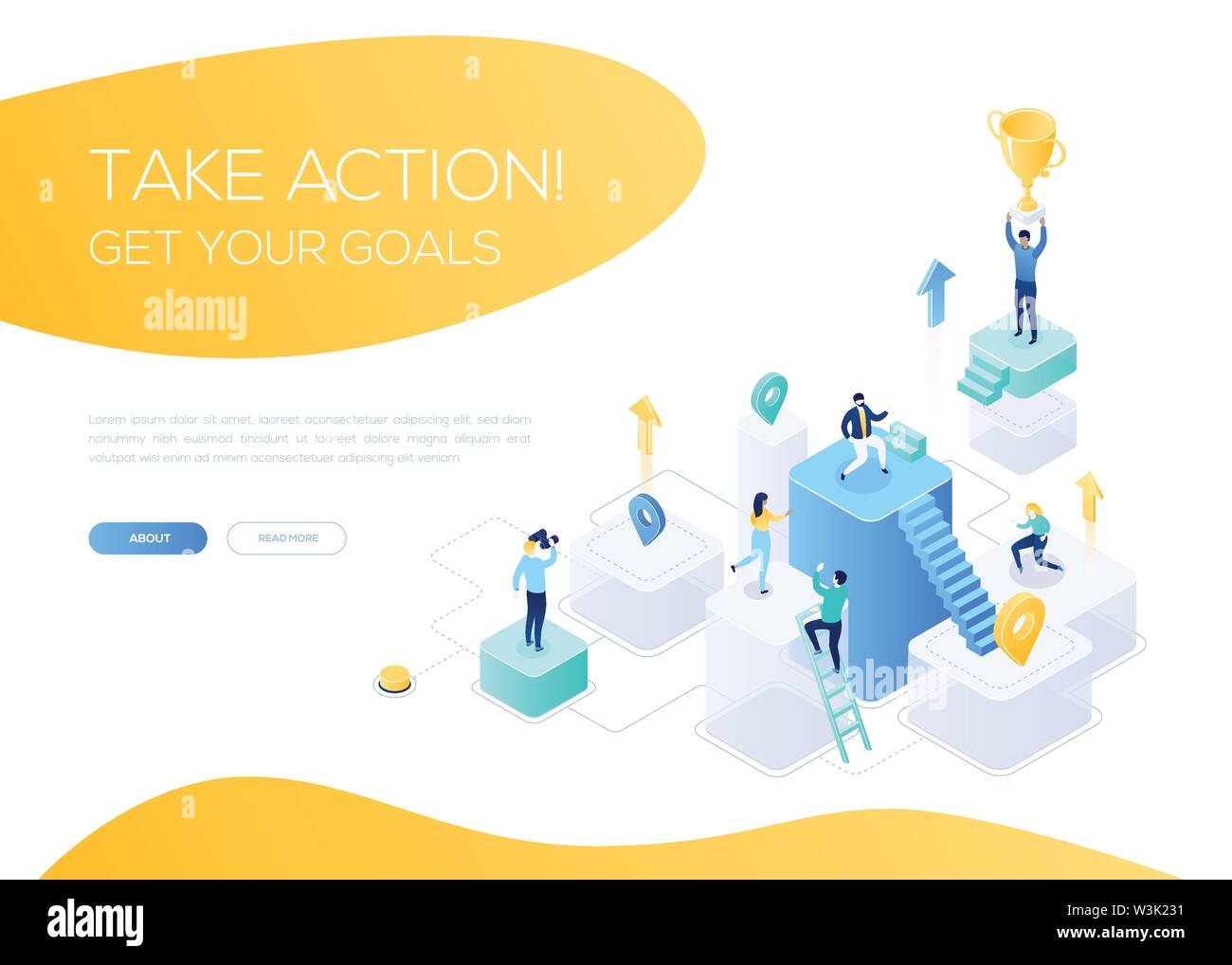 Reach goals Stock Vector Images - Alamy