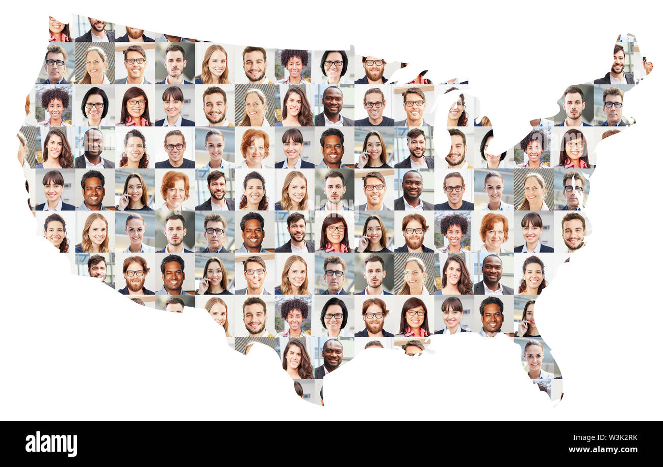 Face map collage hi-res stock photography and images - Alamy