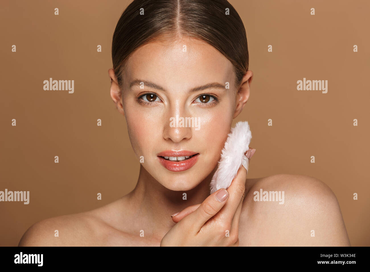 Image of a beautiful serious young amazing woman posing isolated over ...