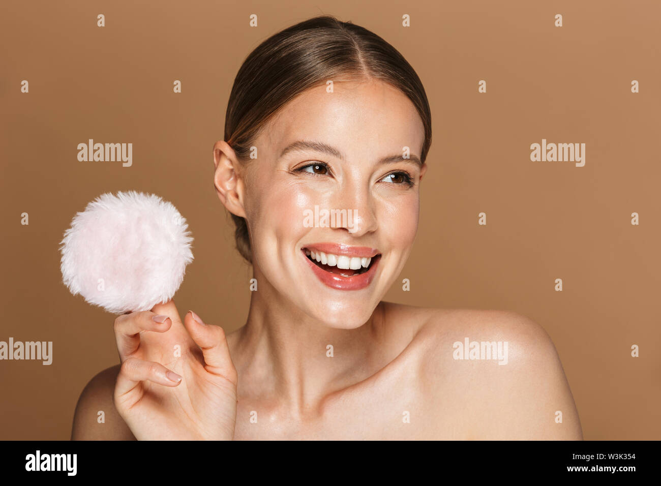 Image of a beautiful smiling young amazing woman posing isolated over ...