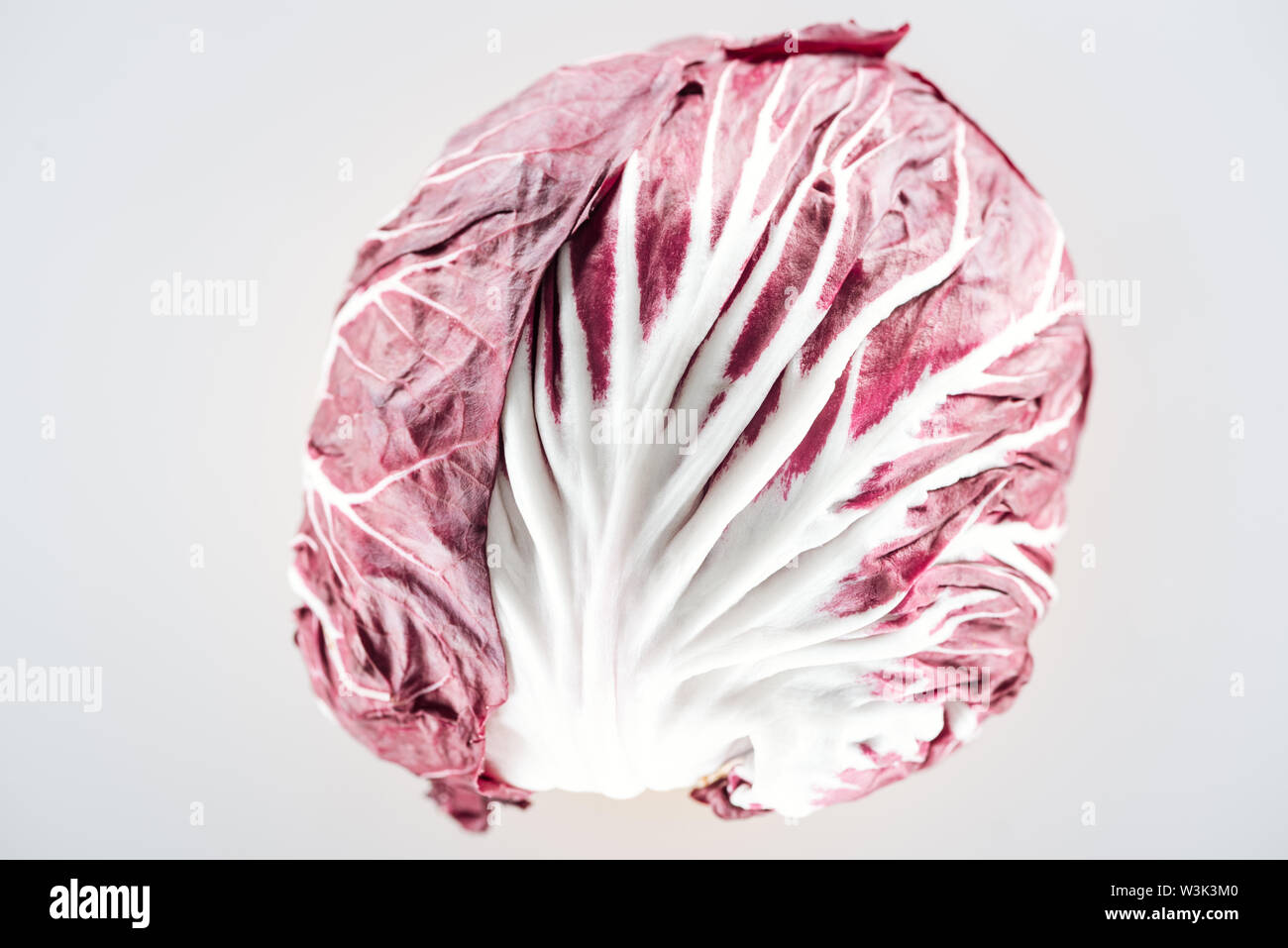 top view of fresh bright whole red cabbage isolated on white Stock ...