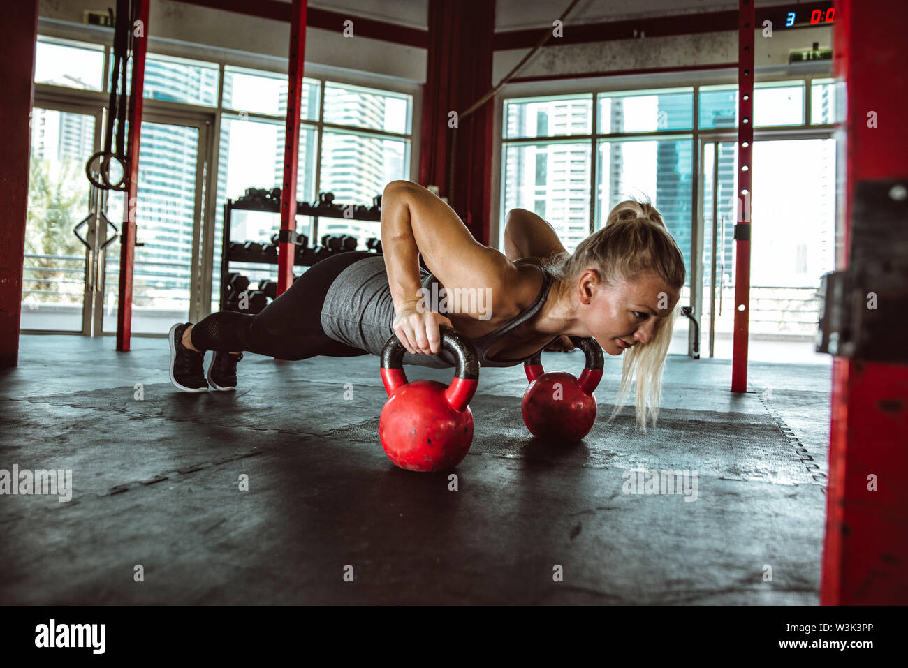 Active people make functional training in the gym Stock Photo - Alamy