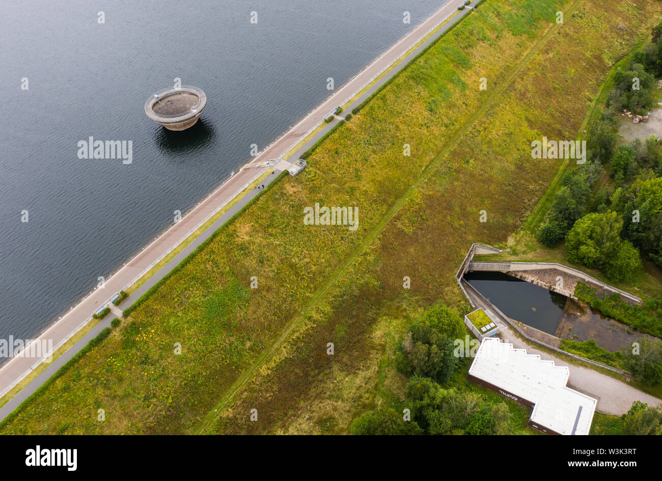Langelsheim, Germany. 16th July, 2019. In the Innerste reservoir, a ...