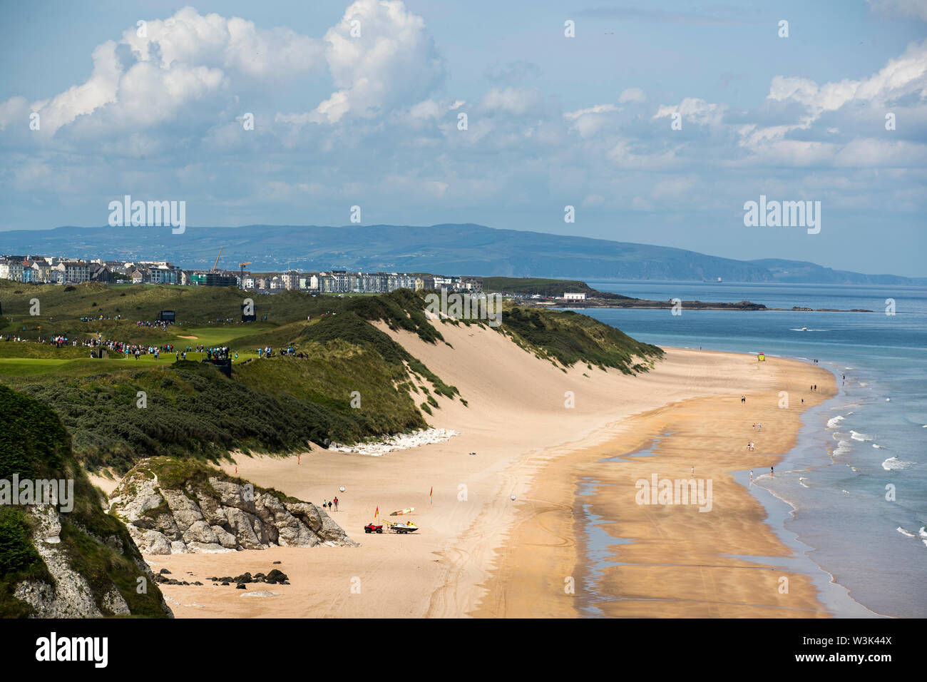General view of the Portrush Strand during preview day three of the ...