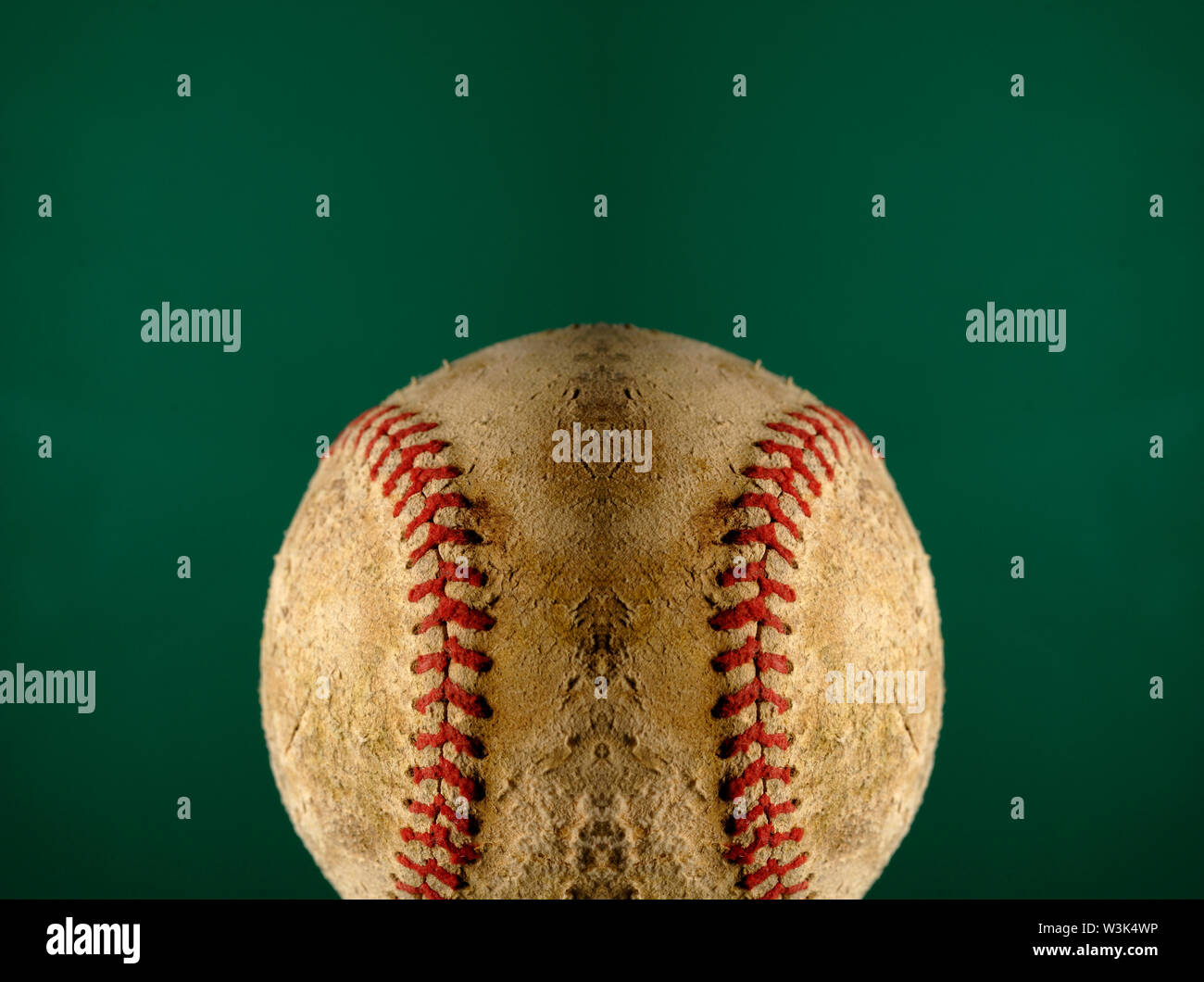 Old worn baseball with leather texture for sport and recreation Stock ...