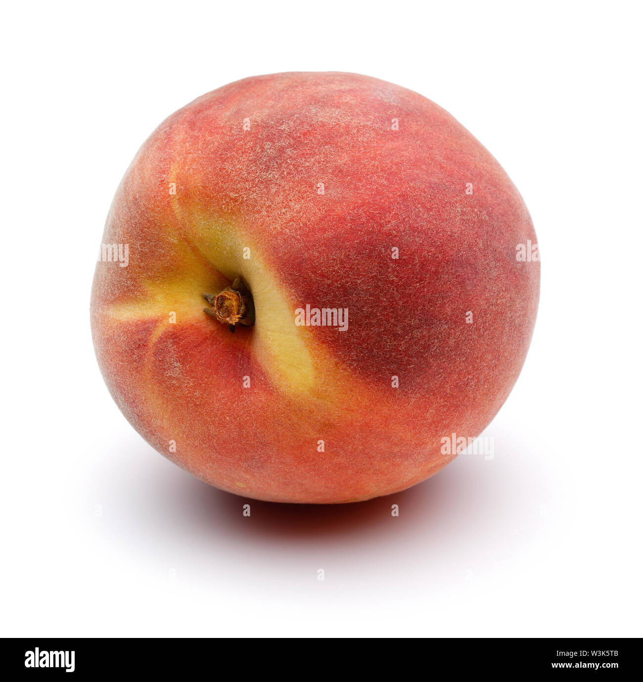 Ripe peach fruit isolated on white background Stock Photo - Alamy