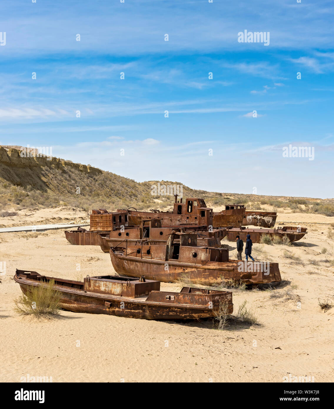 Moynak Ship Cemetery, Moynaq, Uzbekistan Stock Photo - Alamy