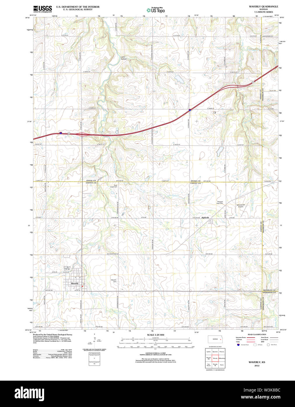 Map of waverly hi-res stock photography and images - Alamy
