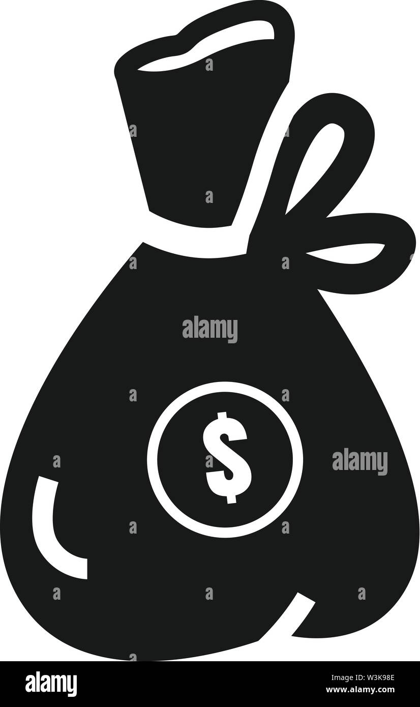 Money bag icon. Simple illustration of money bag vector icon for web ...