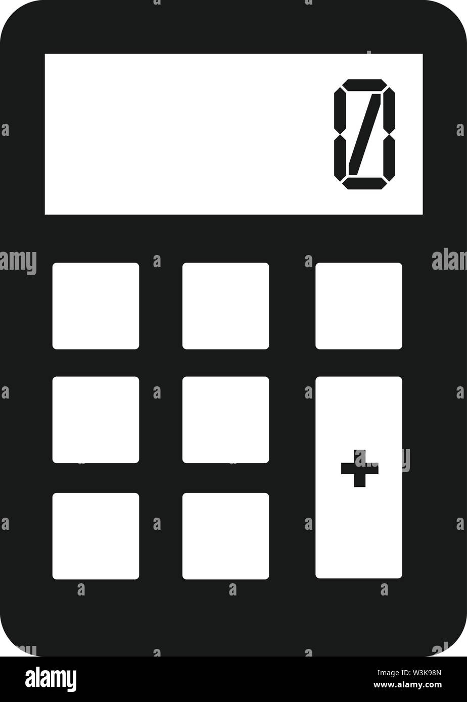Money calculator icon. Simple illustration of money calculator vector ...