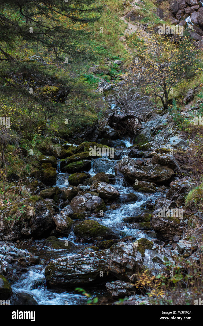 Waterfall on river Shinok Stock Photo - Alamy