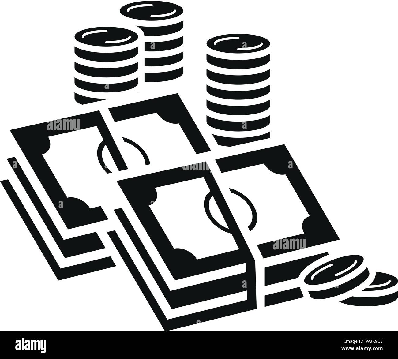 Bank money icon. Simple illustration of bank money vector icon for web ...