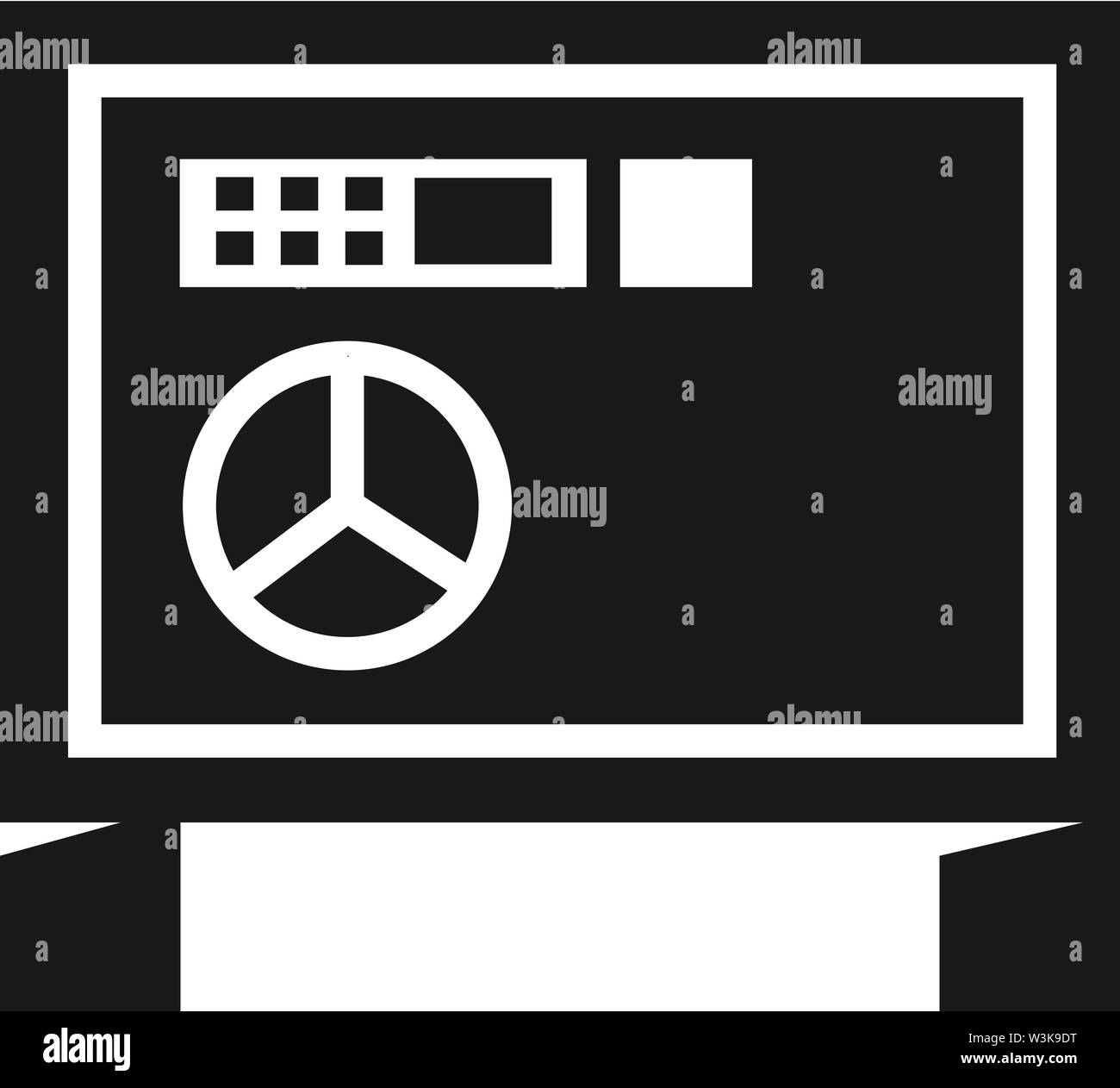 Digital money safe icon. Simple illustration of digital money safe ...