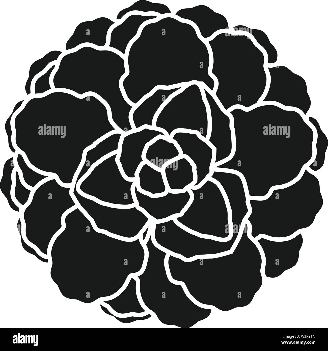 Succulent green icon. Simple illustration of succulent green vector ...