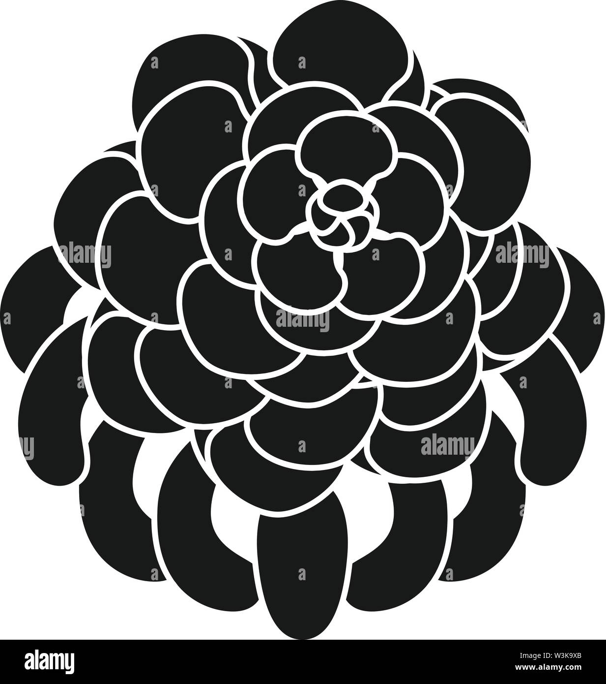 Succulent flower icon. Simple illustration of succulent flower vector ...