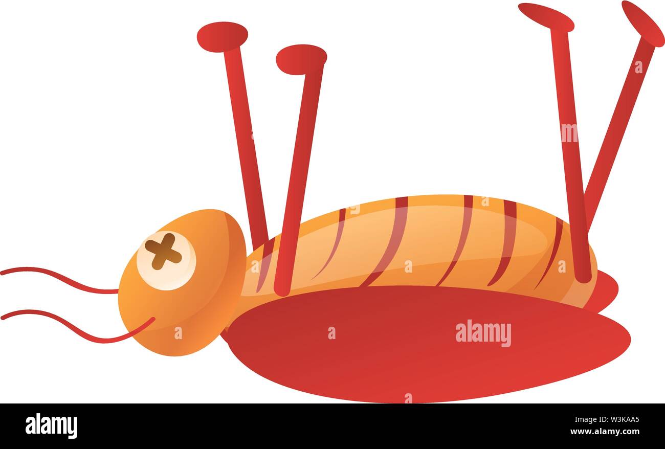 Dead cockroach icon. Cartoon of dead cockroach vector icon for web ...