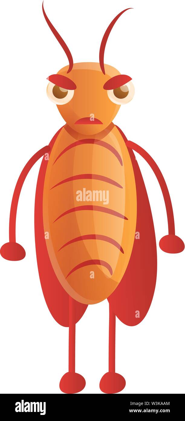 Angry cockroach icon. Cartoon of angry cockroach vector icon for web ...
