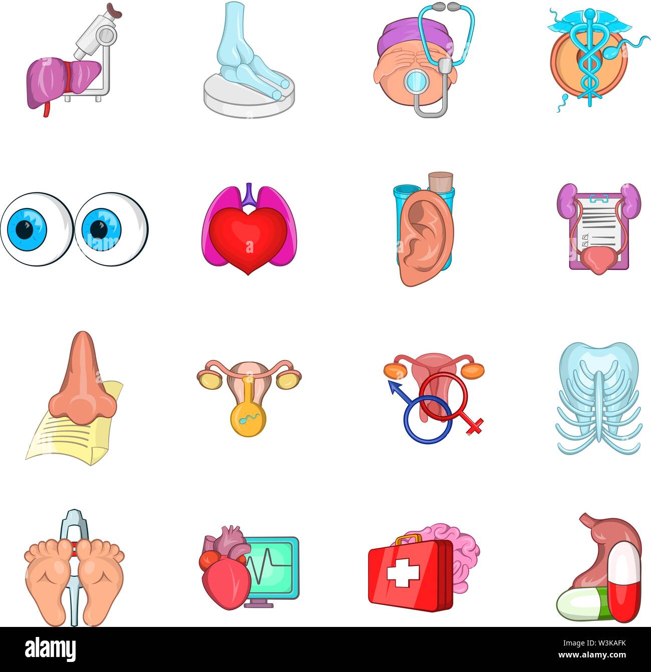 Medical icons set, cartoon style Stock Vector Image & Art - Alamy