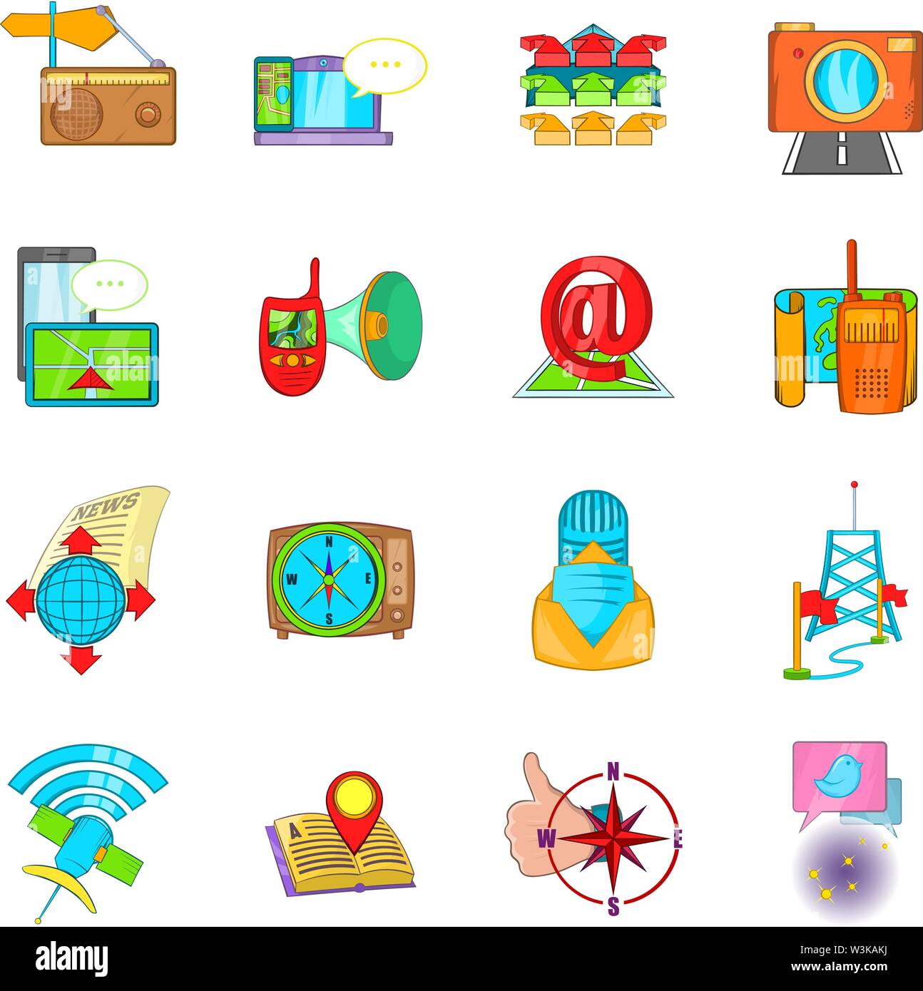Information icons set, cartoon style Stock Vector Image & Art - Alamy