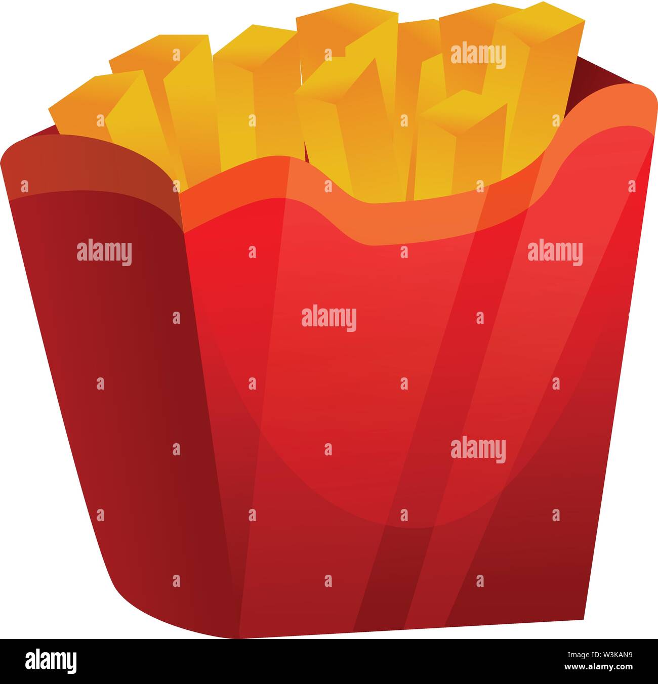 French potato sticks icon. Cartoon of french potato sticks vector icon ...