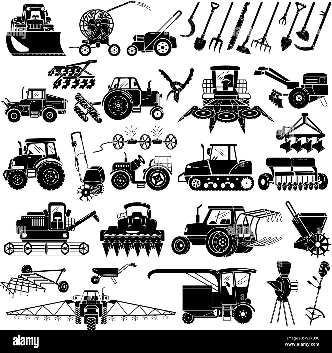 Farming equipment icons set, simple style Stock Vector Image & Art - Alamy
