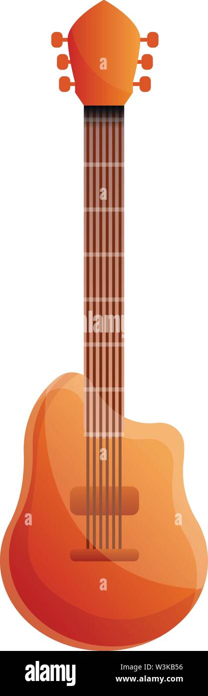 Retro electric guitar icon. Cartoon of retro electric guitar vector ...