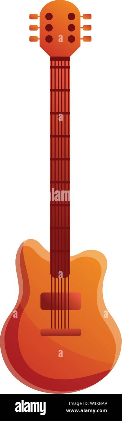 Electric bass guitar icon. Cartoon of electric bass guitar vector icon ...