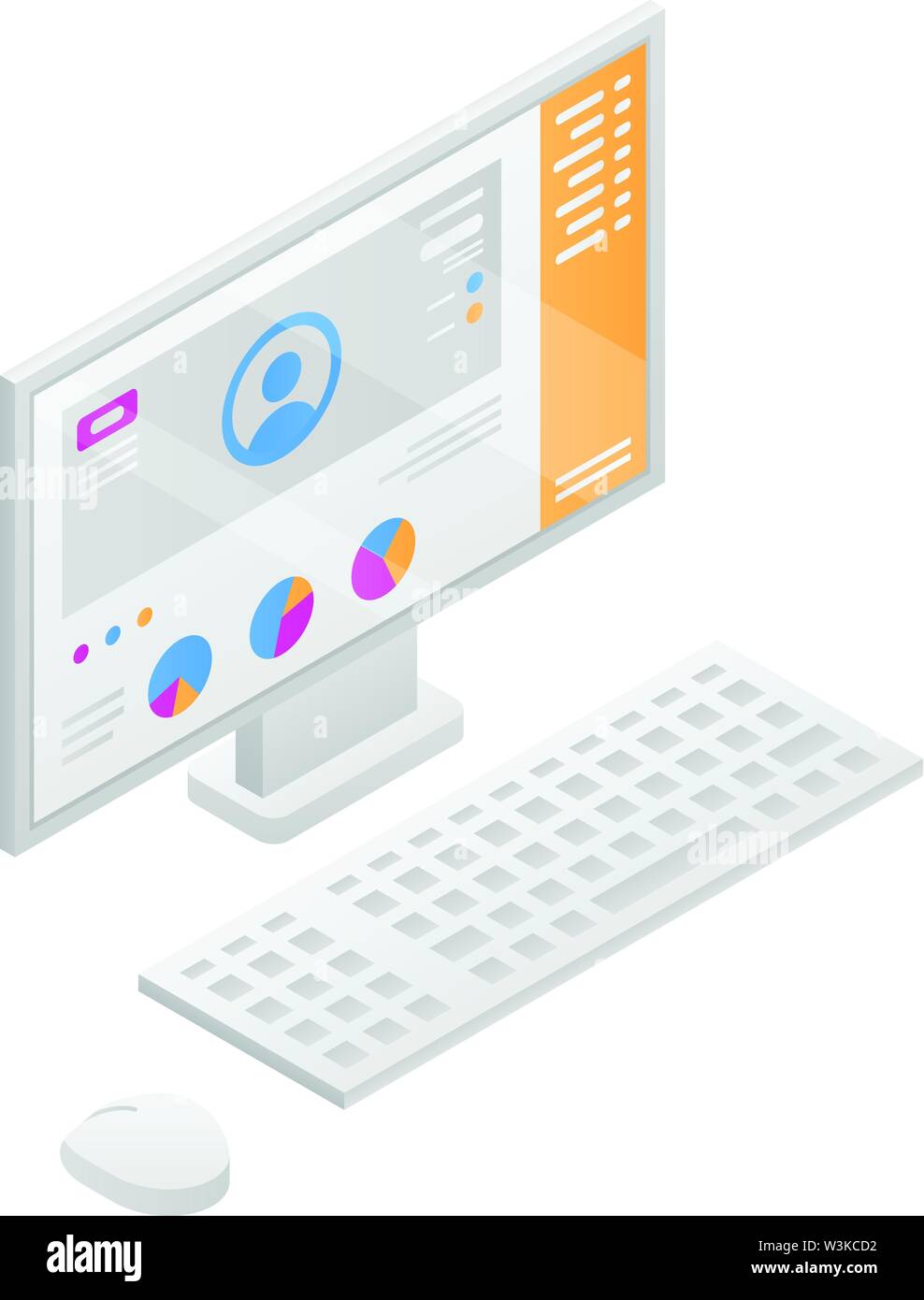 Desktop computer icon, isometric style Stock Vector Image & Art - Alamy