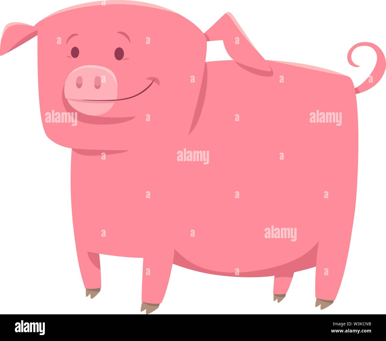 Cartoon illustration funny pig farm hi-res stock photography and images ...