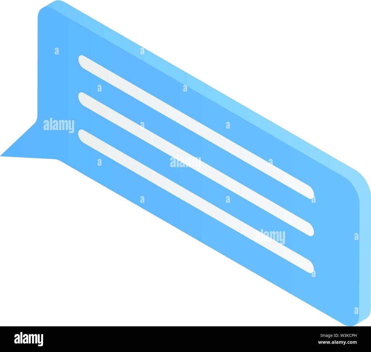 Blue chat icon, isometric style Stock Vector Image & Art - Alamy