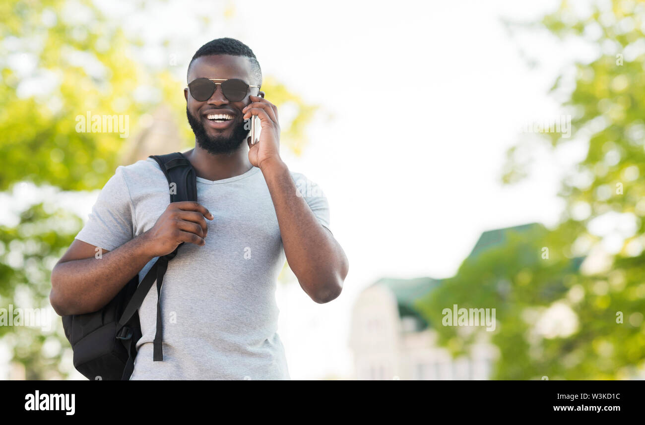 Successful african american businessman speaking hi-res stock ...