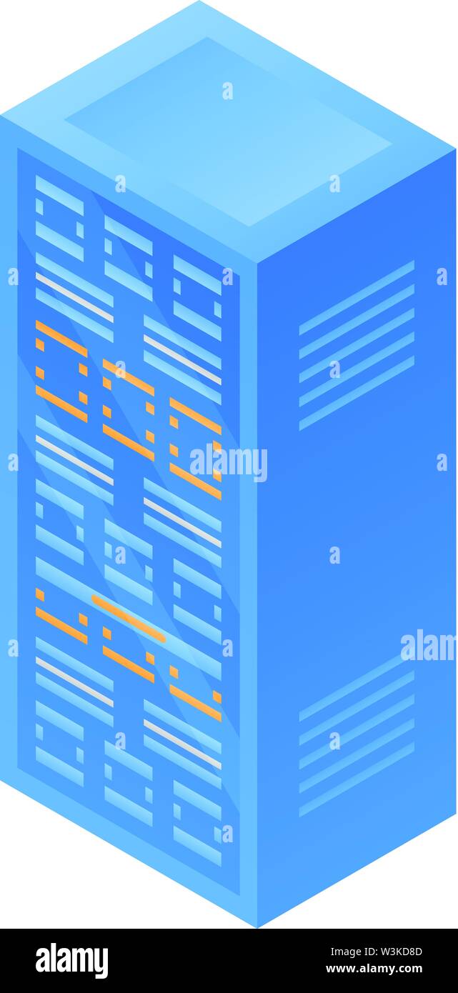Blue server icon, isometric style Stock Vector Image & Art - Alamy