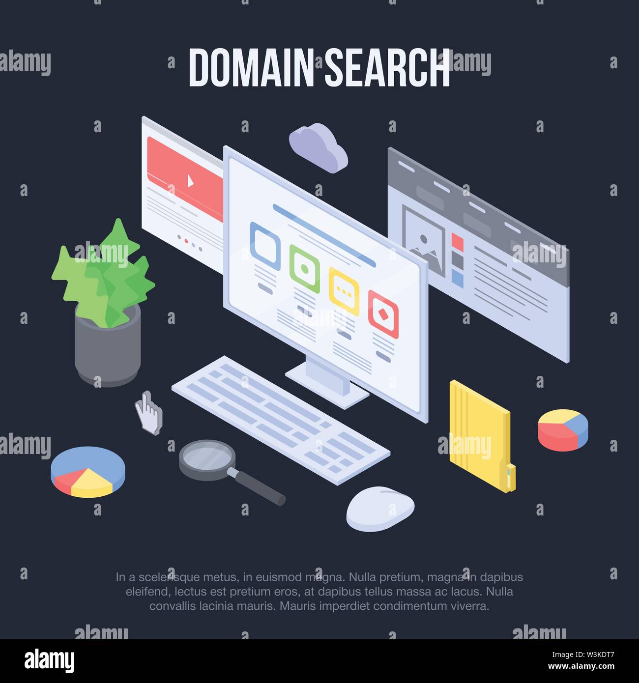 Domain search engine icon Stock Vector Images - Alamy