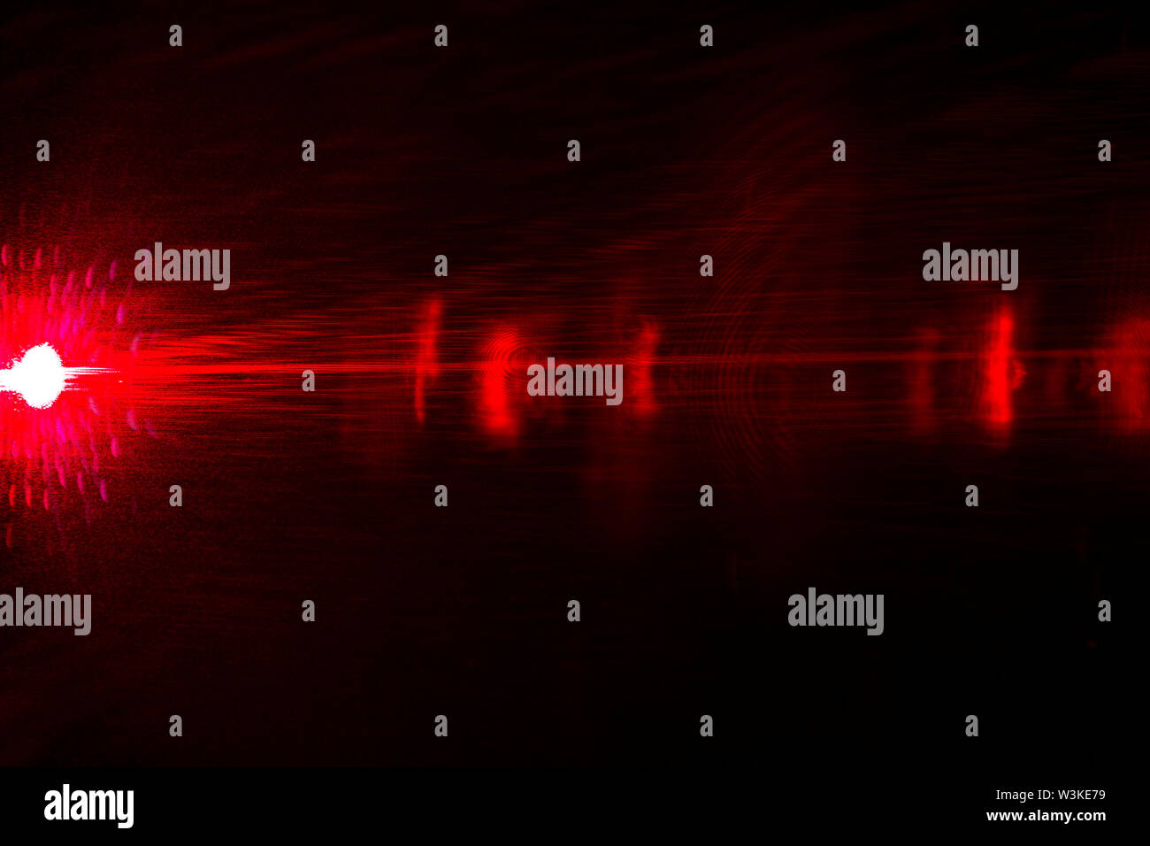 Camera lens flare by laser light create hexagons of objective iris ...