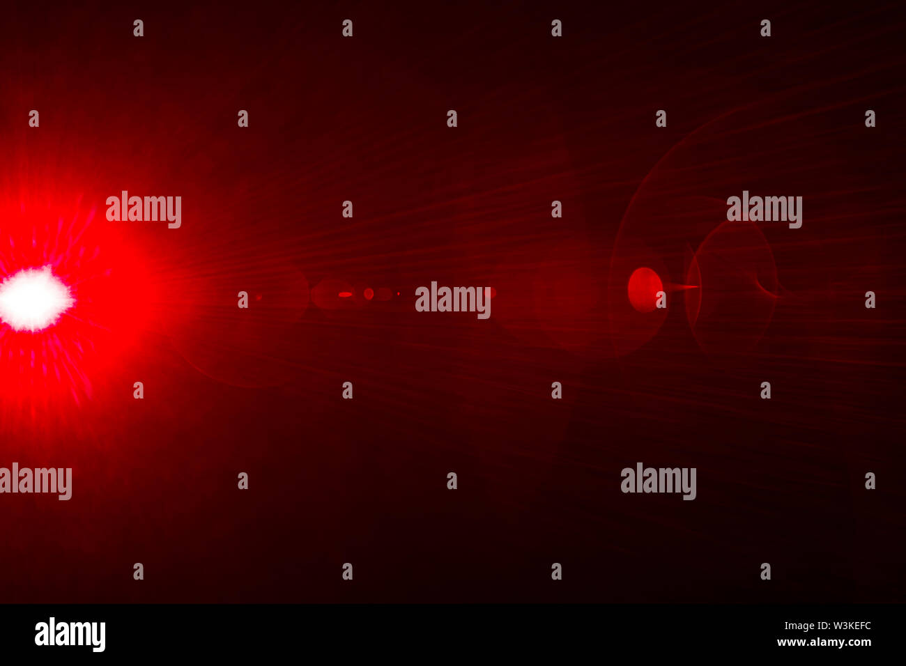 Camera lens flare by laser light create hexagons of objective iris ...