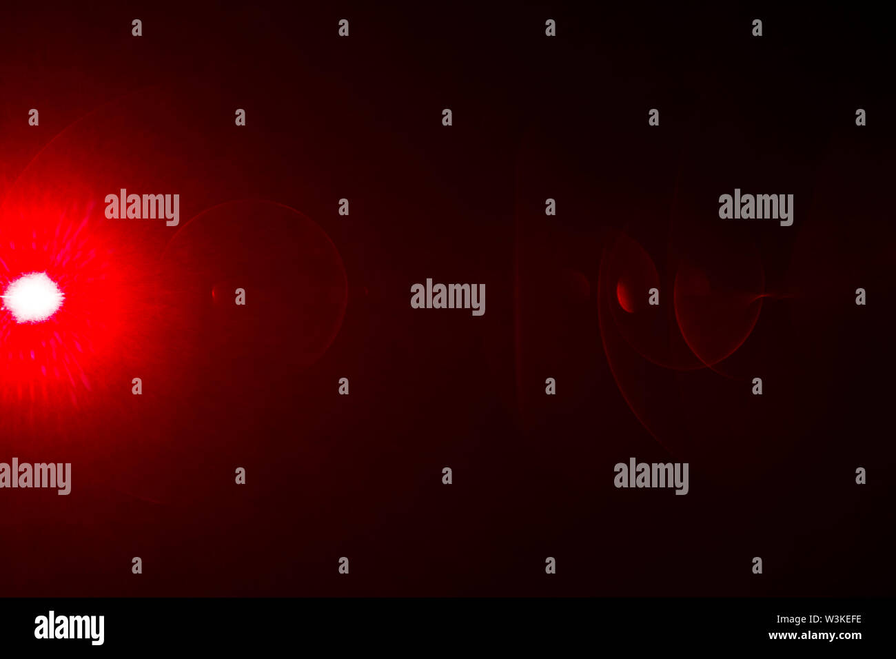 Camera lens flare by laser light create hexagons of objective iris ...