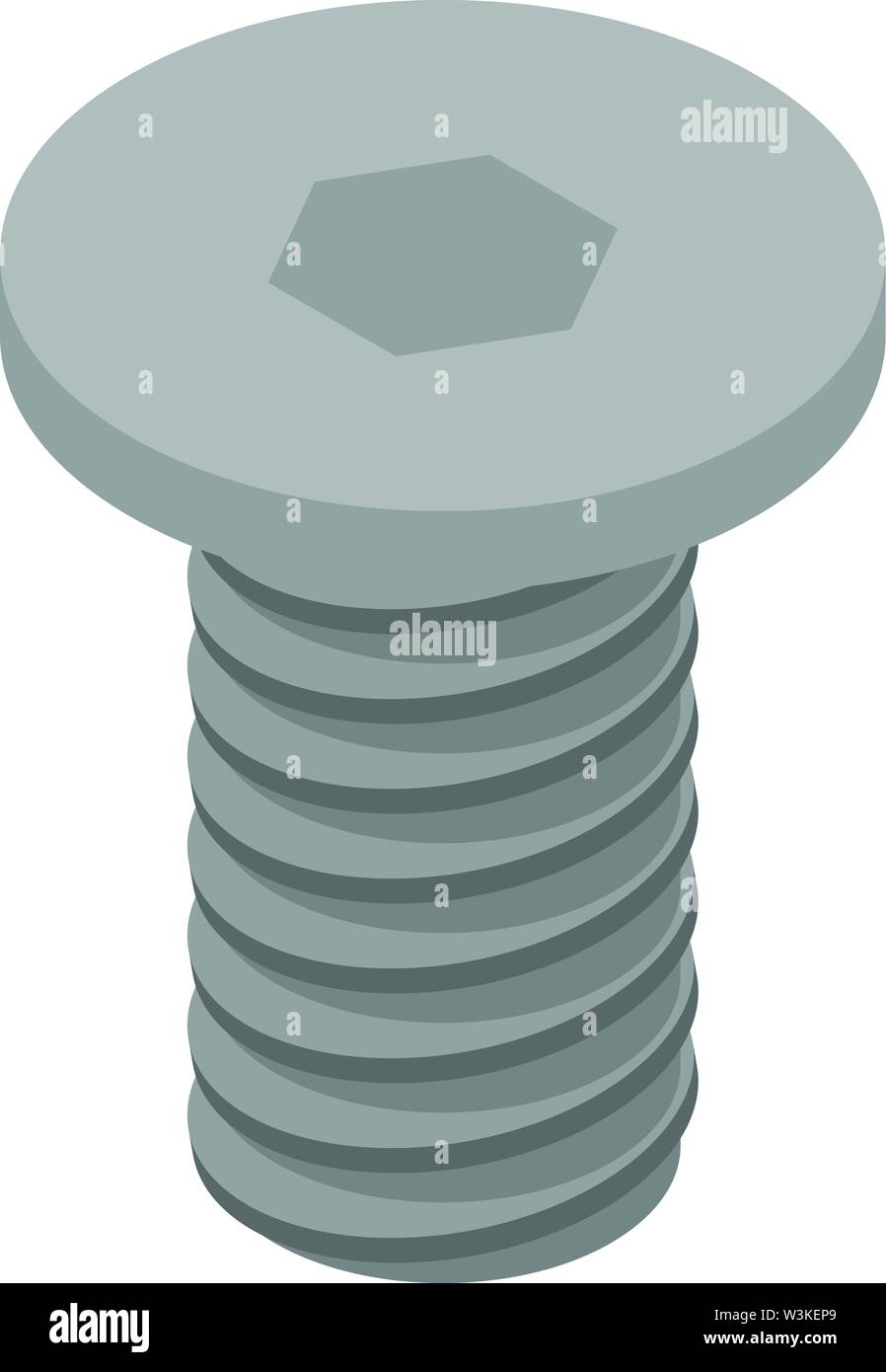 Hexagonal bolt icon, isometric style Stock Vector Image & Art - Alamy