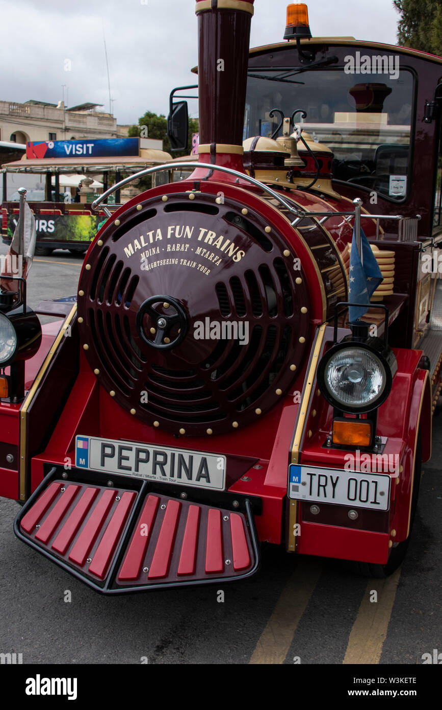 Europe, Malta, Mdina. Sightseeing Malta Fun Train Stock Photo - Alamy