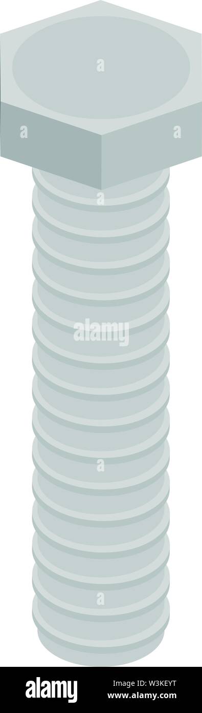 Hexagonal bolt icon, isometric style Stock Vector Image & Art - Alamy