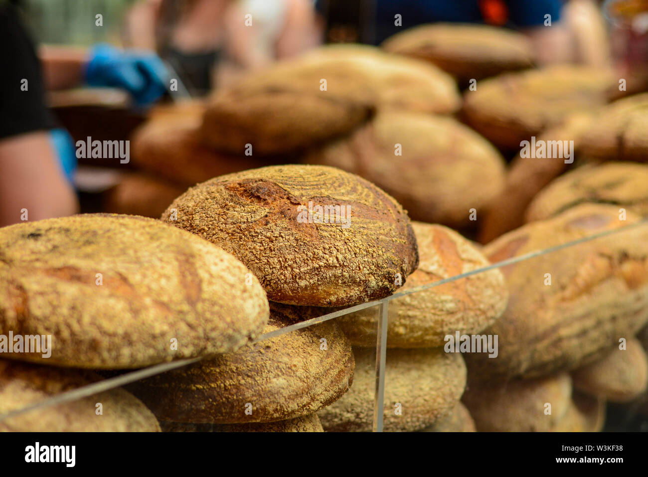 Whole grain bread on display at the Borough Market Stock Photo - Alamy