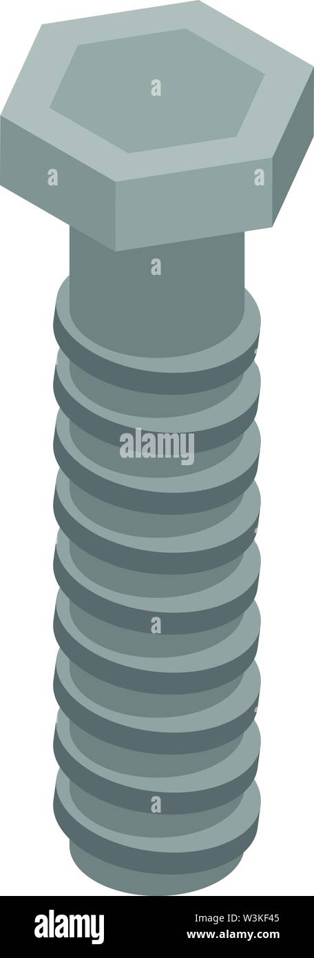 Metal bolt icon, isometric style Stock Vector Image & Art - Alamy