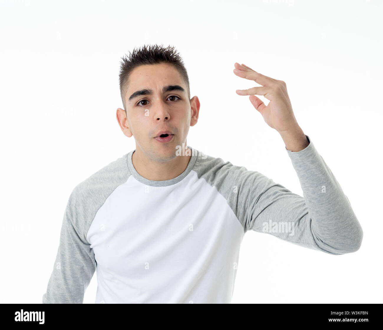 Portrait of angry and upset young man looking furious, aggressive and ...