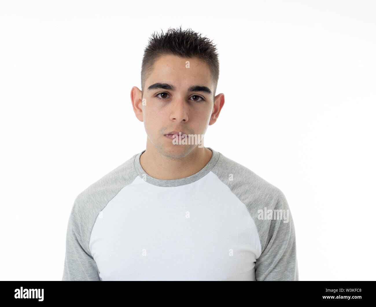 Portrait of angry and upset young man looking furious, aggressive and ...