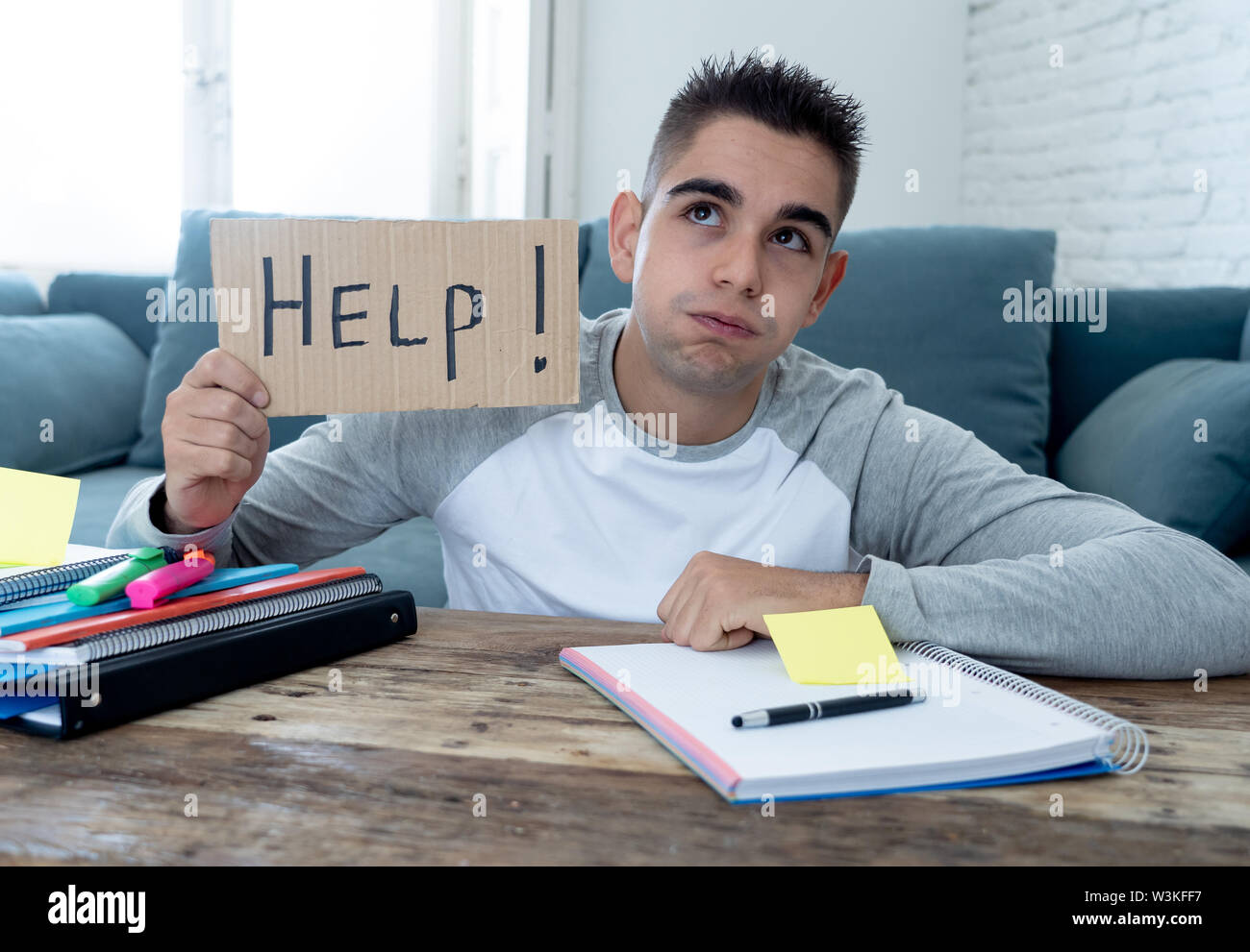Teen homework distracted hi-res stock photography and images - Alamy