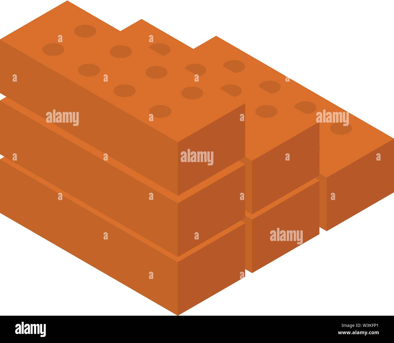 Red brick stack icon, isometric style Stock Vector Image & Art - Alamy
